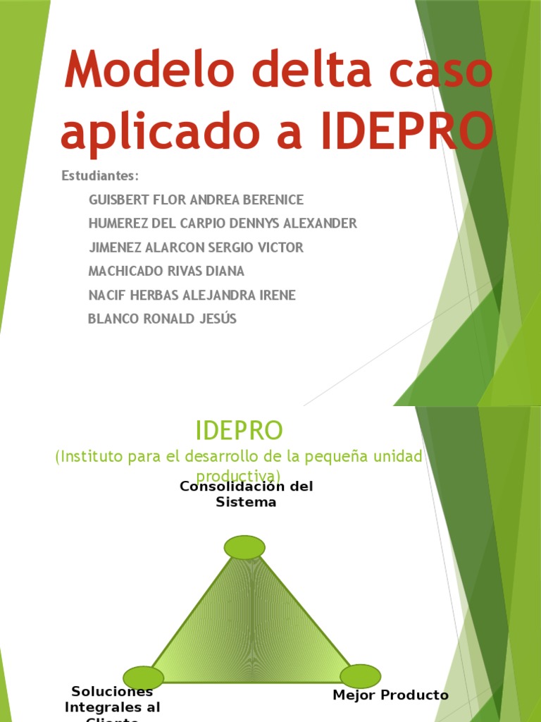Aplicacion Del Modelo Delta A Idepro | PDF | Gestión de la relación con ...