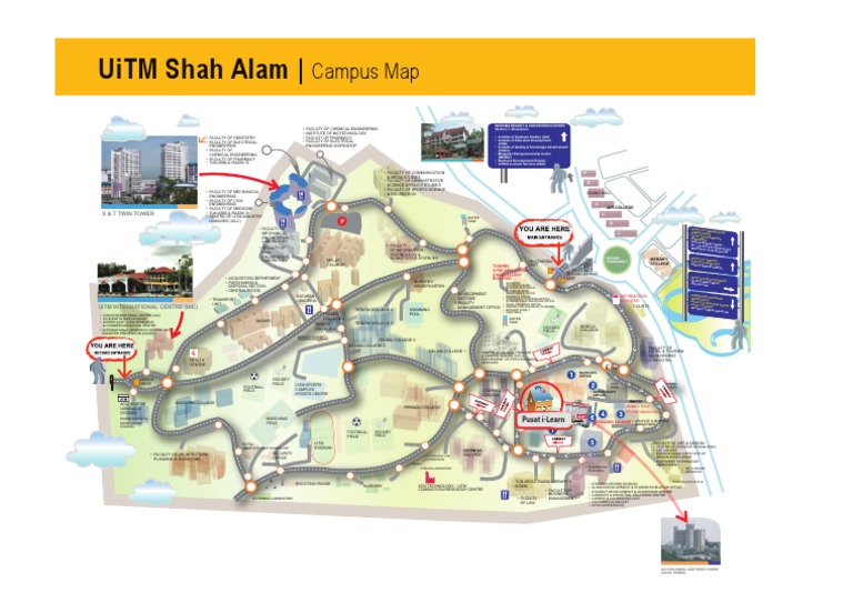 Uitm Shah Alam - : Campus Map | PDF | Academia | Science And Technology