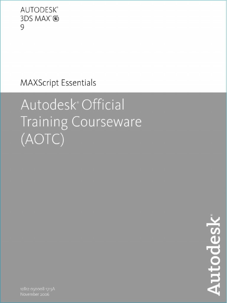 Aotc Autodesk 3ds Max 9 Maxscript Essential - Unlocked | PDF | Autodesk | Autodesk 3ds Max