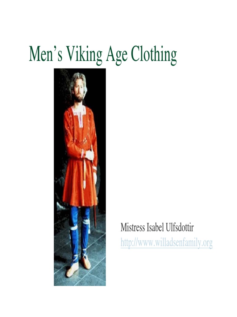 Viking Age Men's and Women's Clothing Guide | PDF | Seam (Sewing) | Sewing