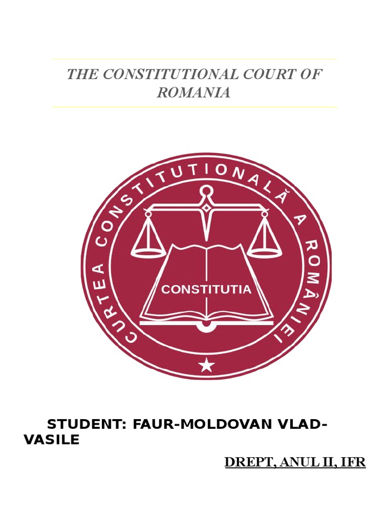 Constitutional Court of Romania | PDF | Constitution | Presidents Of ...