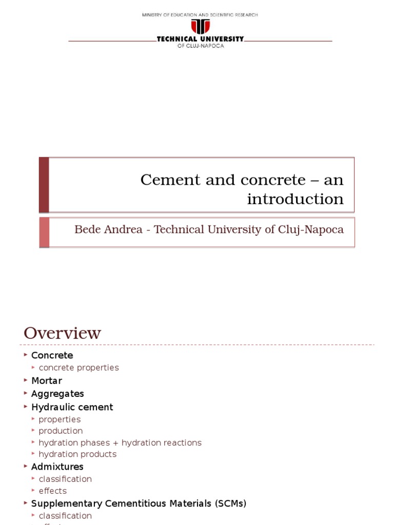 Cement and Concrete - An Introduction | PDF | Concrete | Mortar (Masonry)
