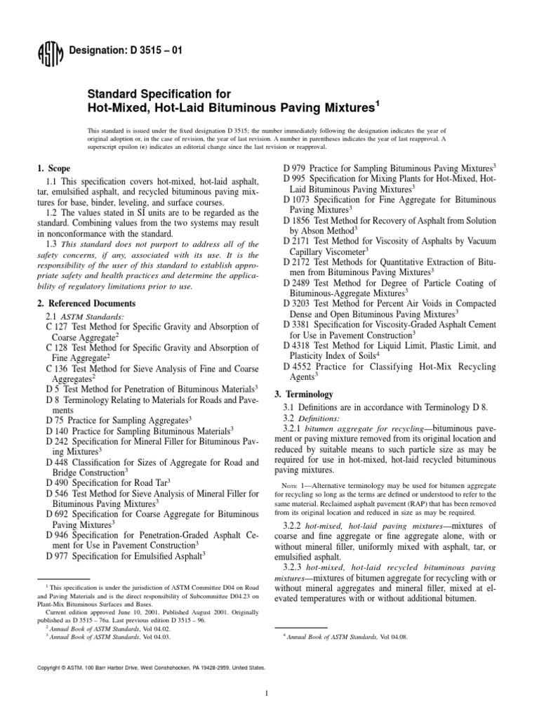 Astm D 3515 | PDF