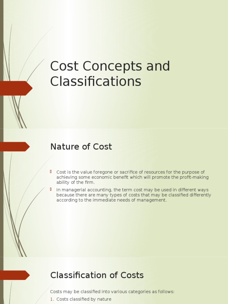 Cost Concepts and Classifications | Download Free PDF | Inventory | Cost