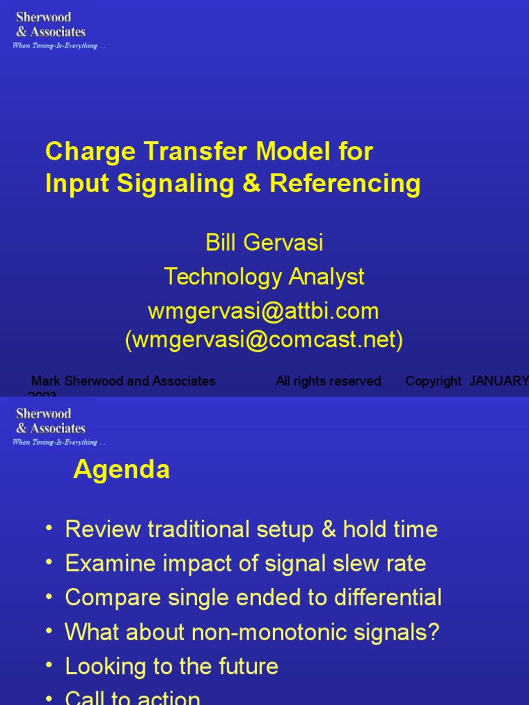 Charge Transfer Model For Input Signaling & Referencing: Bill Gervasi ...