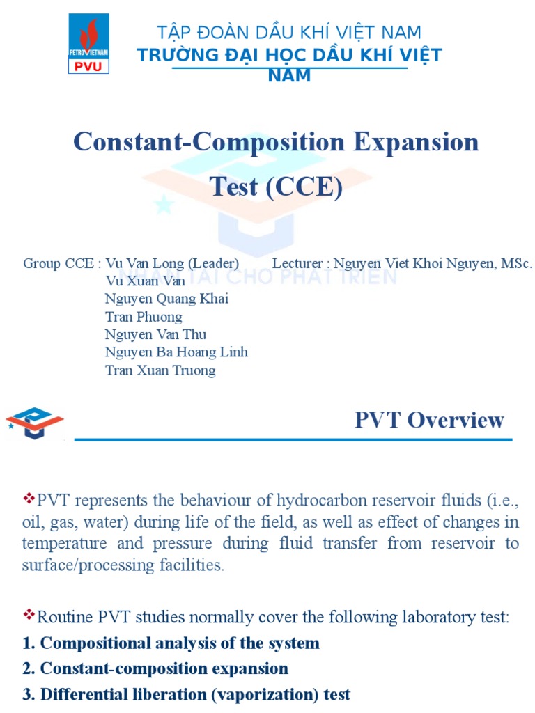 Introduce CCE Final | PDF | Petroleum Reservoir | Pressure