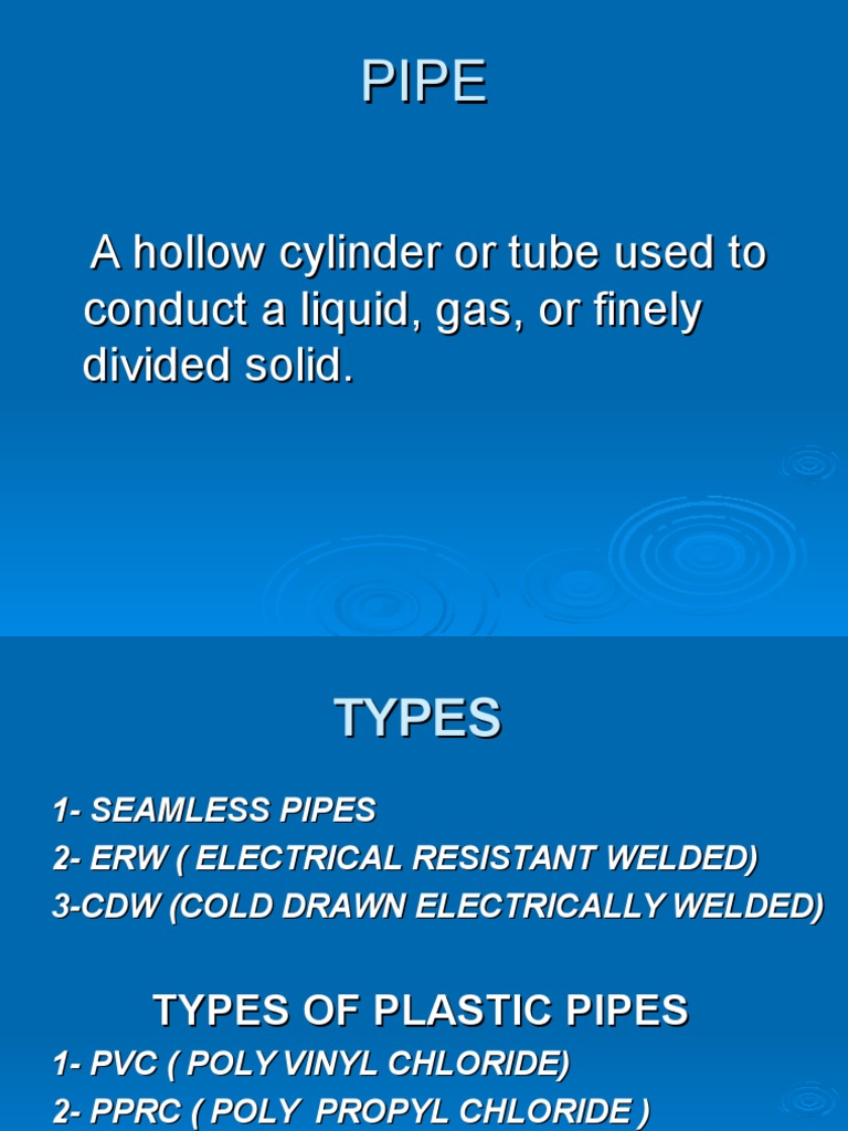 Pipe Types and Manufacturing Processes | PDF | Home & Garden ...