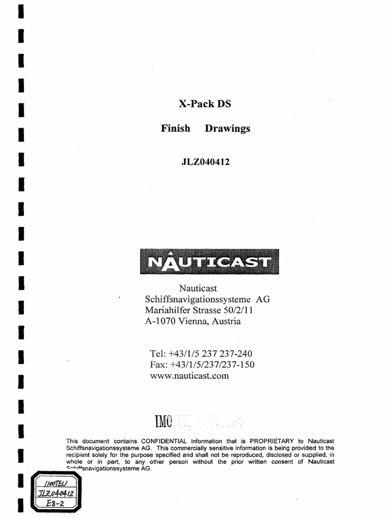 X-Pack DS Finish Drawings: Nauticast Schiffsnavigationssysteme AG Mariahilfer Strasse 50/2/11 A ...