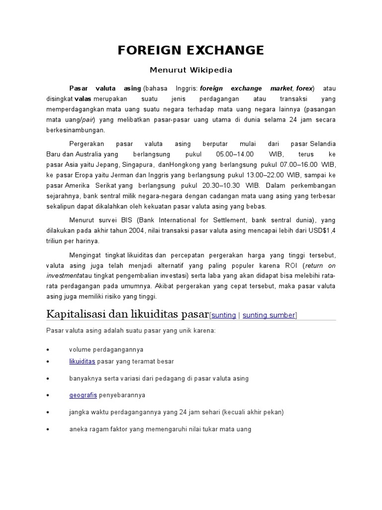 Foreign Exchange | PDF | Politik