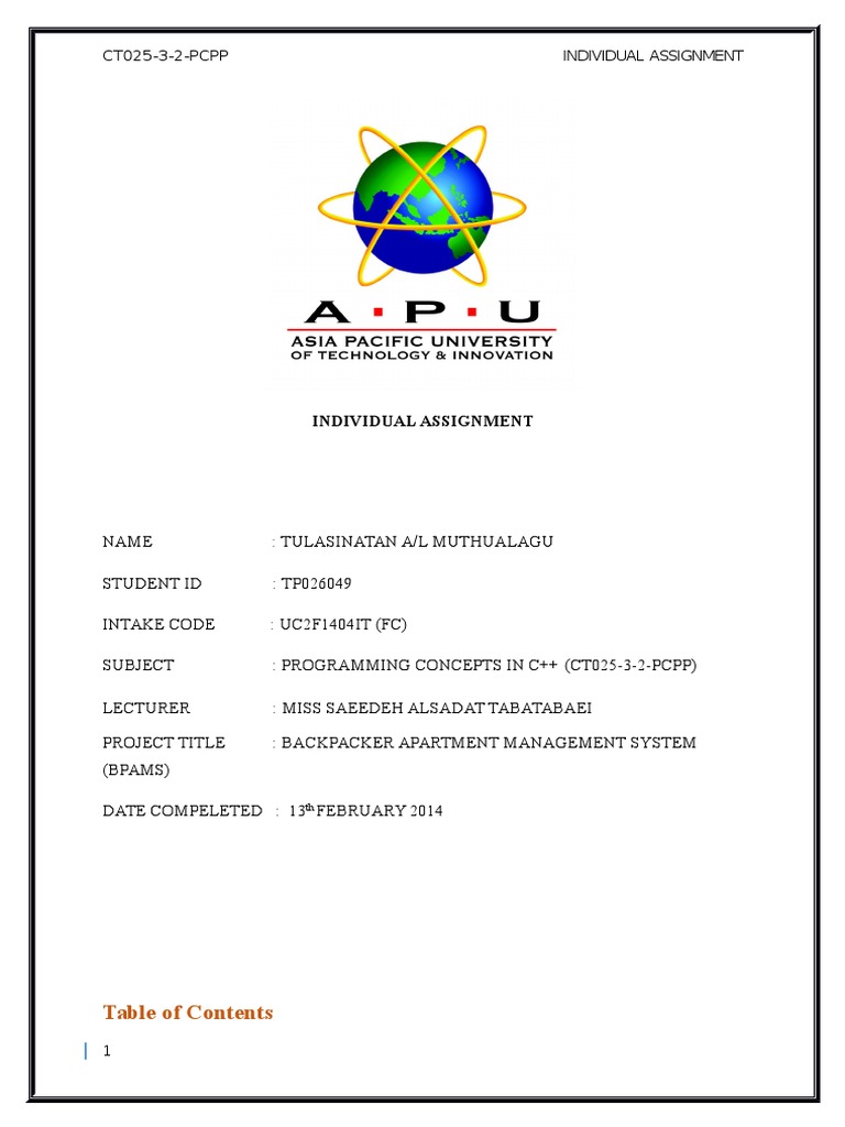 Pcpp Nathan Individual Assignment Pdf Class Computer Programming Object Oriented Programming 7936