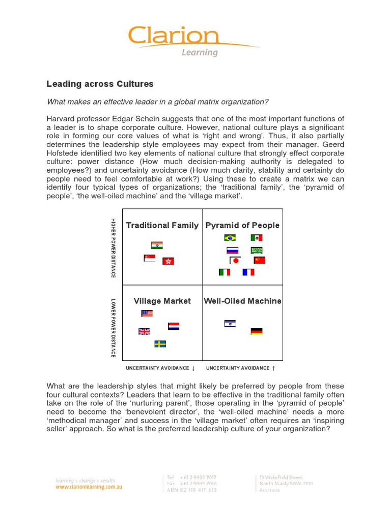 Leading Across Cultures | PDF | Leadership | Organizational Culture