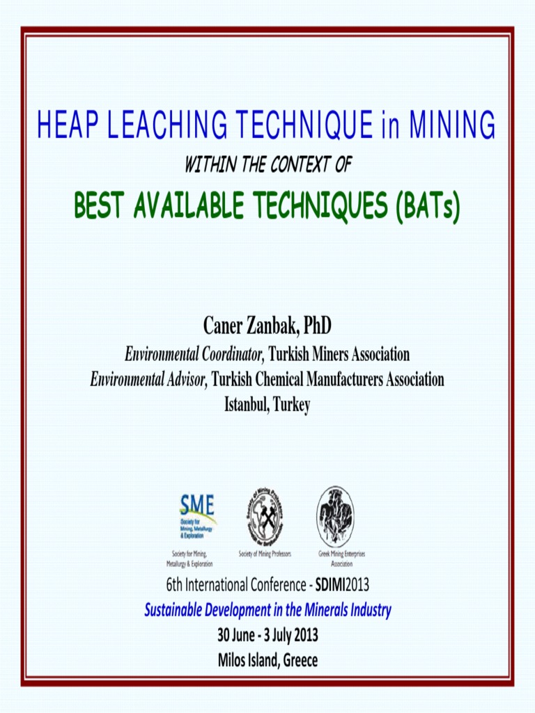 03 - Heap Leaching Technique in Mining Within The Context of Best ...