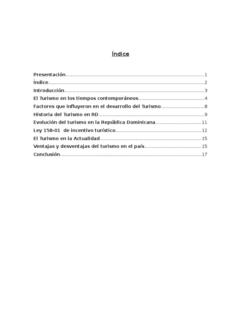 Historia Del Turismo en Rep. Dom. | PDF | República Dominicana | Turismo