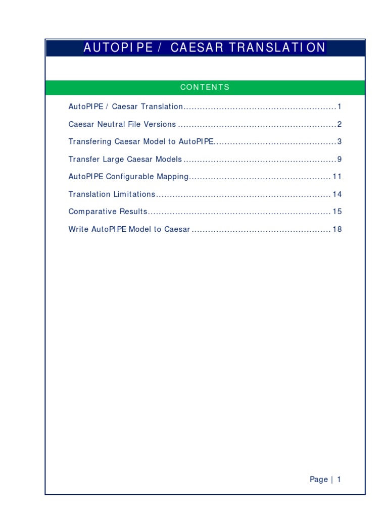 Caesar Autopipe Tutorial | PDF | Pipe (Fluid Conveyance) | Mechanical Engineering
