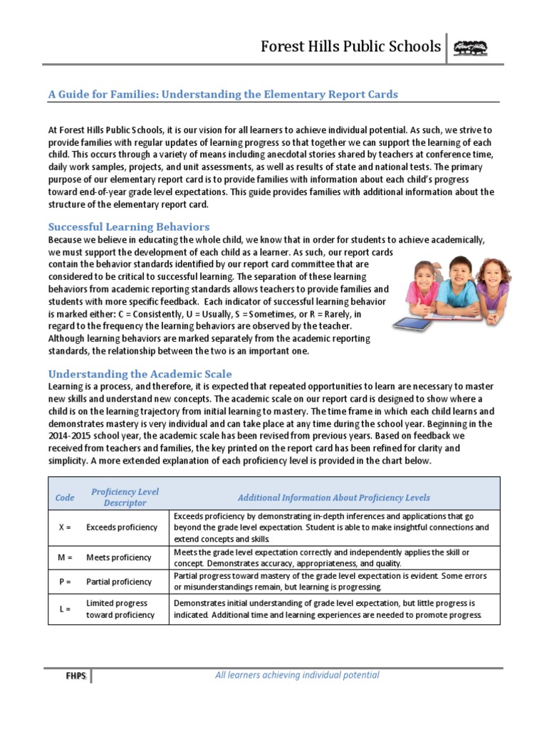 Elementary Report Card Family Companion 2014-7-16 | PDF ...