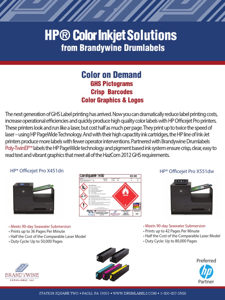 HP Color Inkjet Solutions From Brandywine | PDF