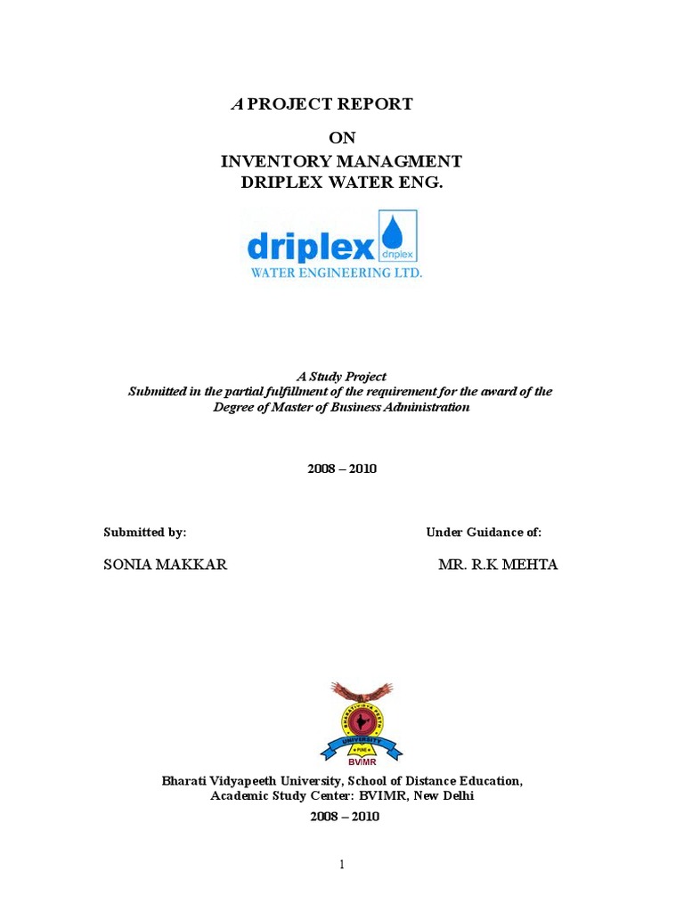 Inventory Management System Driplex | PDF