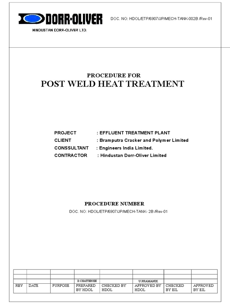 Job Procedure - PWHT | PDF | Thermal Insulation | Thermocouple