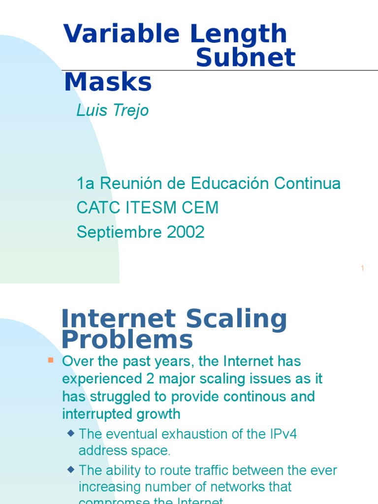 Variable Length Subnet Masks | PDF