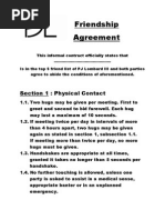 Fun Friendship Contract Template | PDF