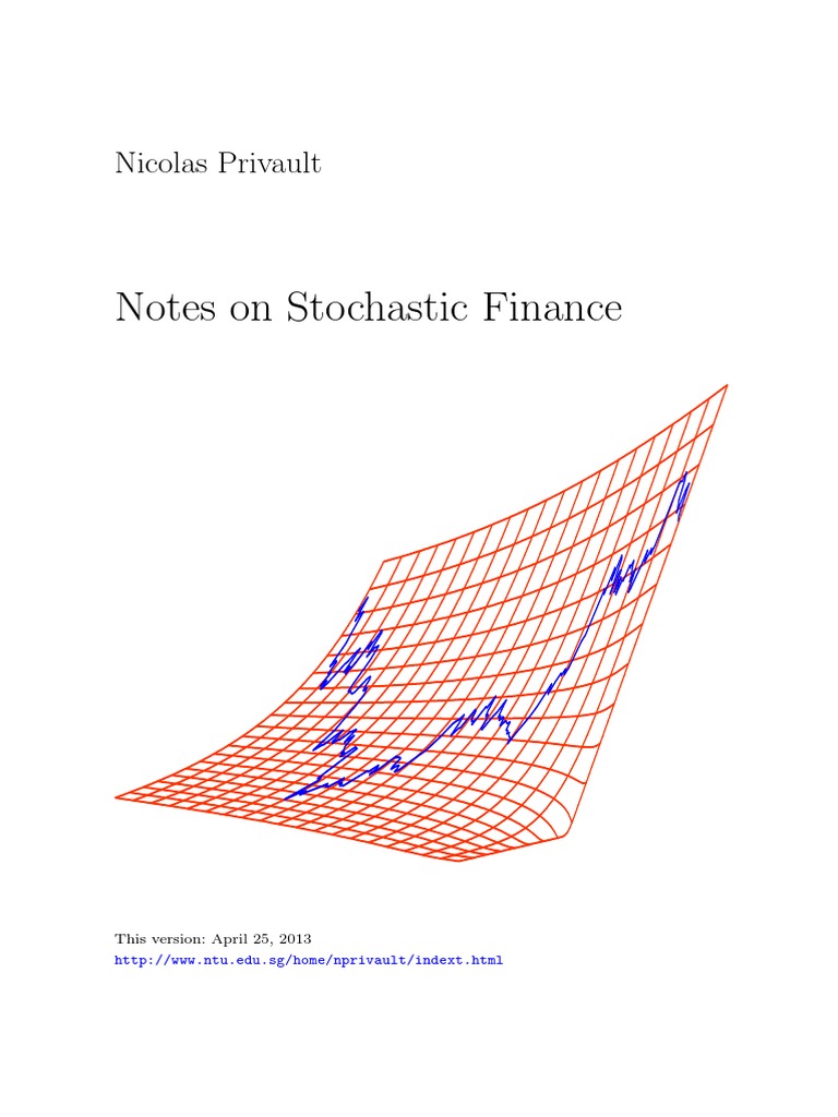 Stochastic Finance | PDF | Black–Scholes Model | Option (Finance)
