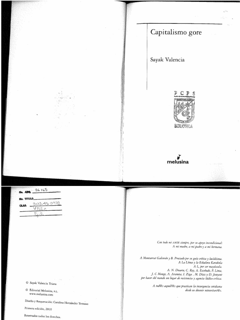Capitalismo Gore, Sayak Valencia | PDF