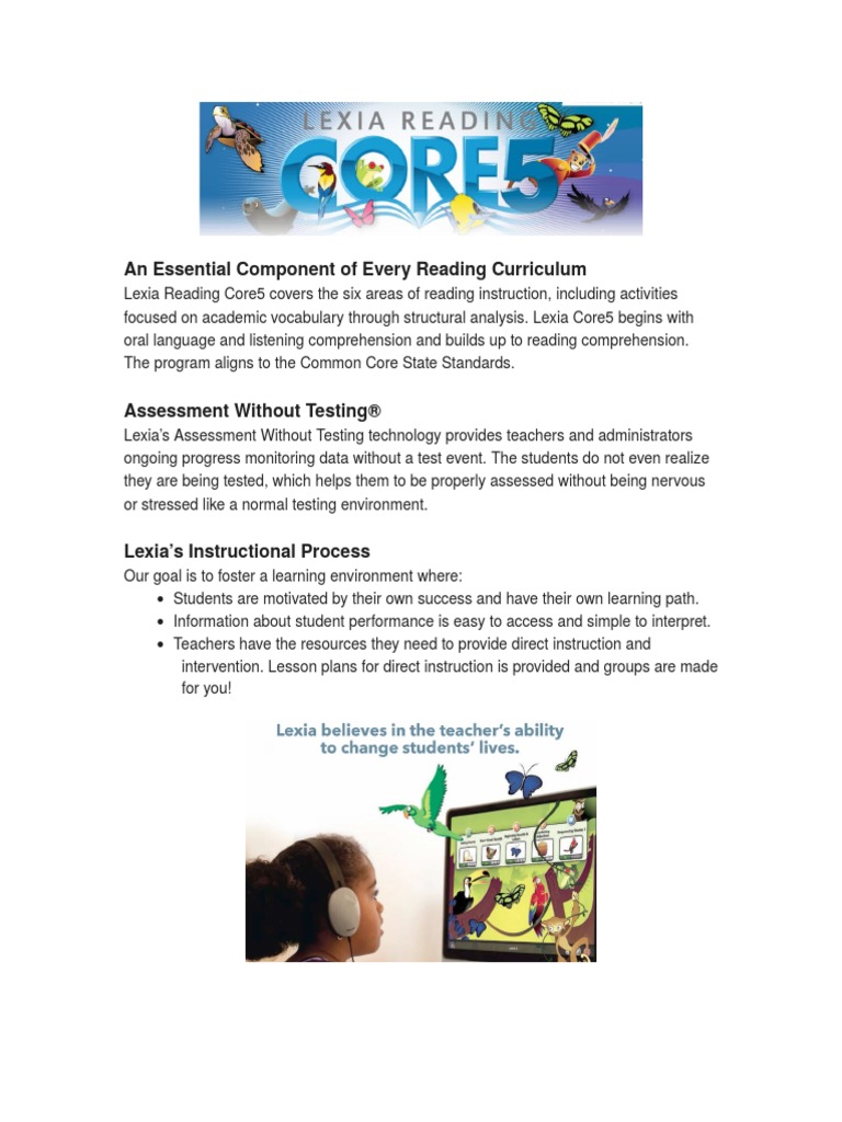 Lexia Core5 Handout | PDF