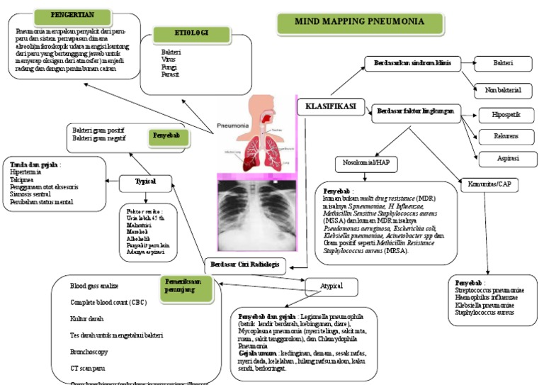 Mind Mapping Pneumonia | PDF