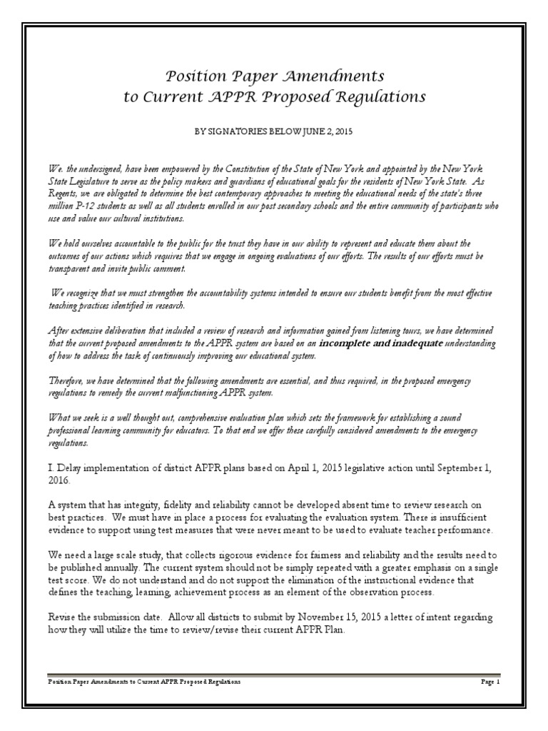 APPR - Final. June8.Essential Amendments.2 | PDF | Educational ...