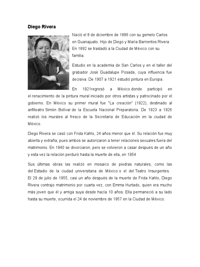 Diego Rivera | PDF | Pinturas | Medios de arte