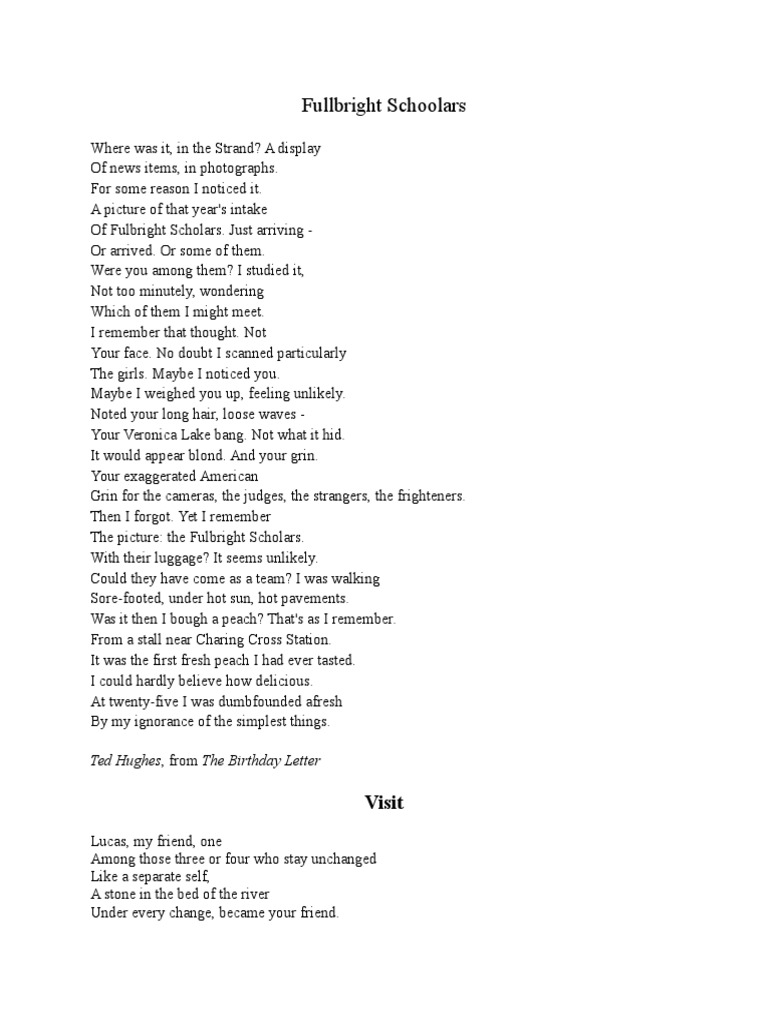 Ted Hughes poems | Nature