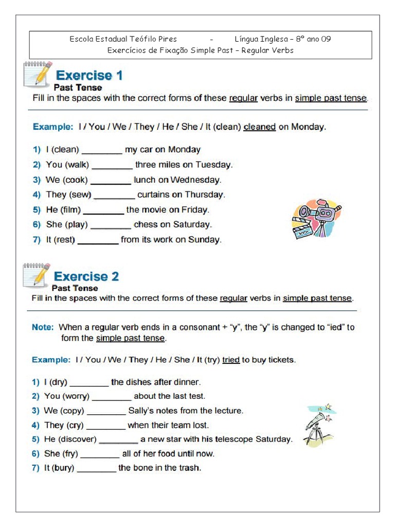 Atividade Simple Past 13 - 05 | PDF