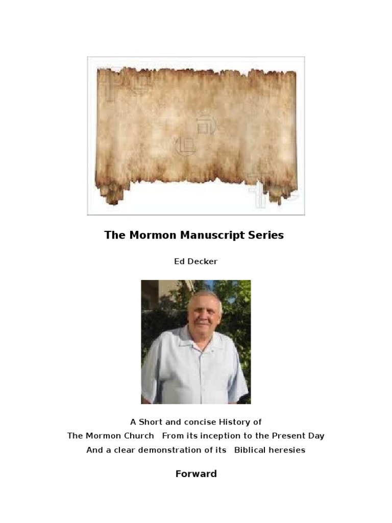The Mormon Manuscripts | PDF | The Church Of Jesus Christ Of Latter Day ...