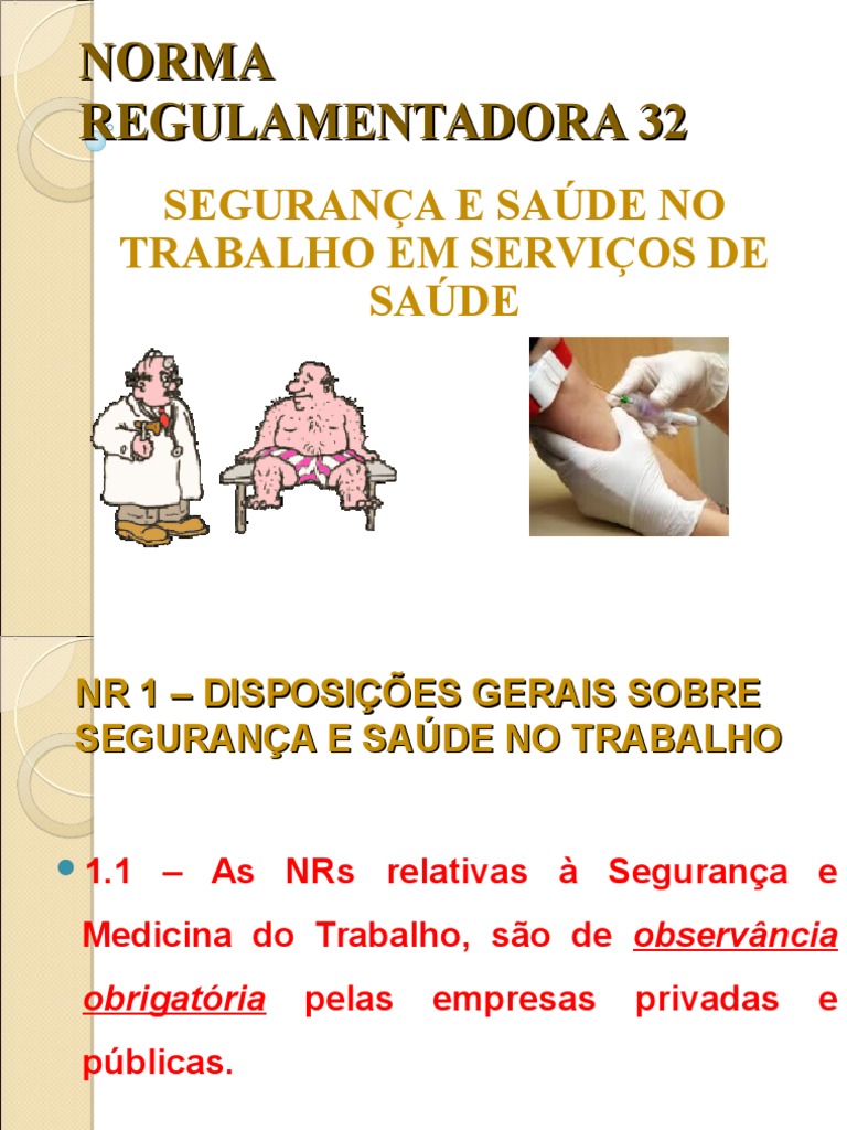 Segurança e saúde no trabalho em serviços de saúde: requisitos da Norma ...