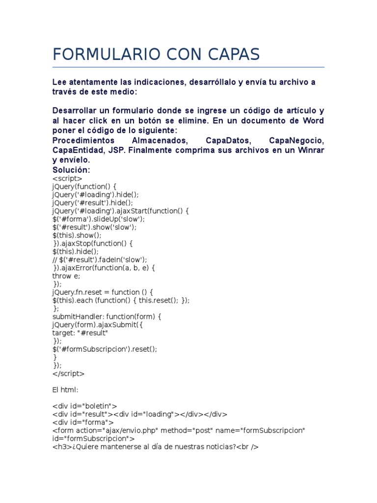 Formulario Con Capas | PDF