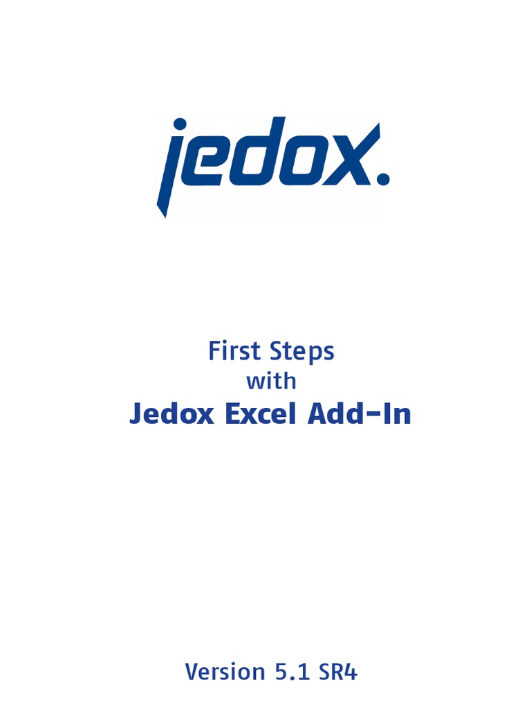 First Steps With Jedox Excel Addin PDF | PDF | Microsoft Excel ...