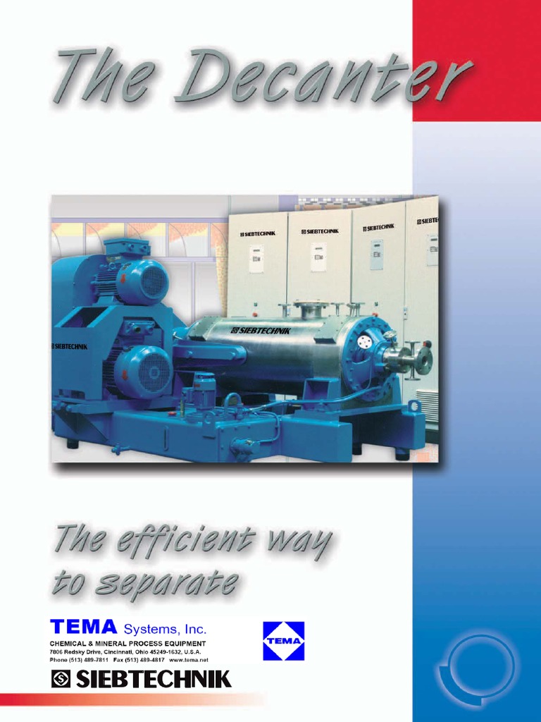 Decanter PDF | PDF | Transmission (Mechanics) | Bearing (Mechanical)
