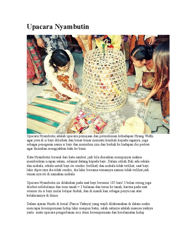 Upacara Nyambutin | PDF | Agama & Spiritualitas