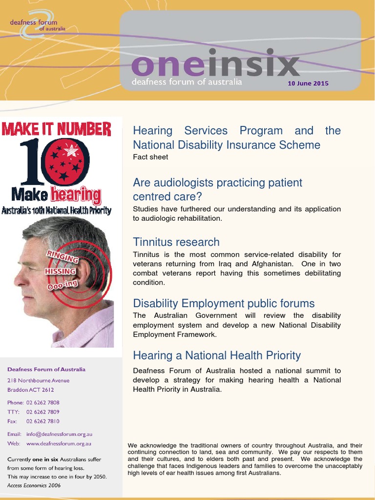 Hearing Services Program and The National Disability Insurance Scheme ...