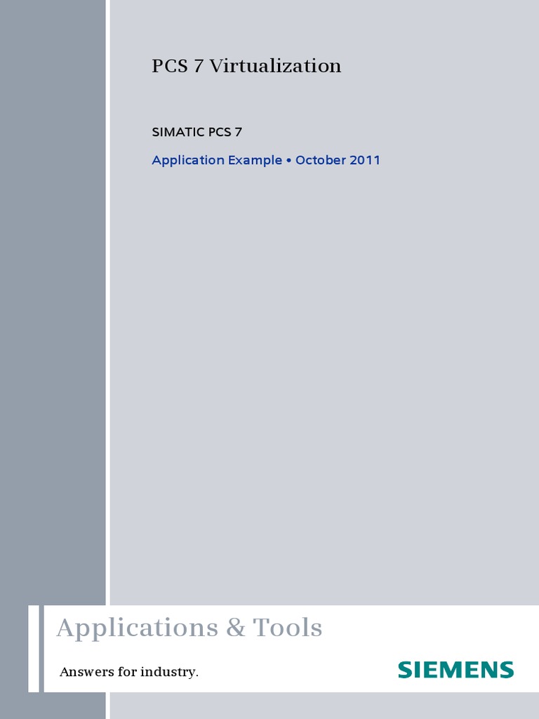 Siemens PCS7 Virtualización | PDF | V Mware | Virtual Machine