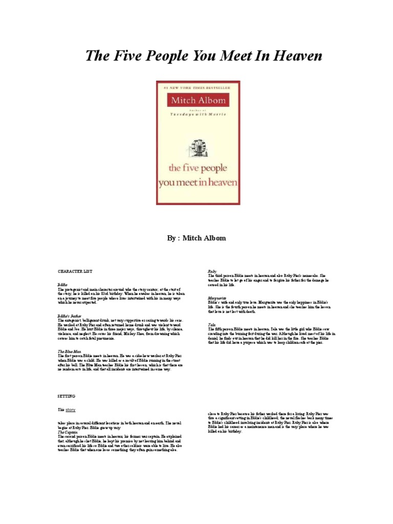 The Five People You Meet in Heaven | PDF | Novels