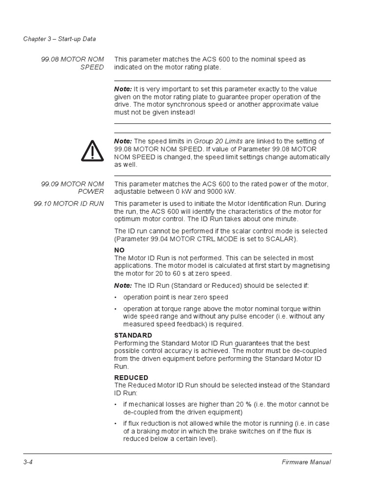 Motor Id Run (Abb) | PDF | Engines | Torque