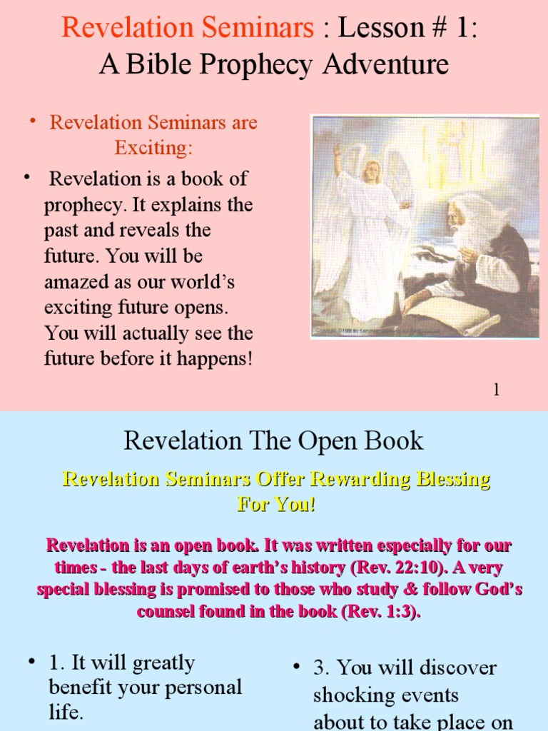 Lesson 1 Revelation Seminars - A Bible Prophecy Adventure | PDF ...