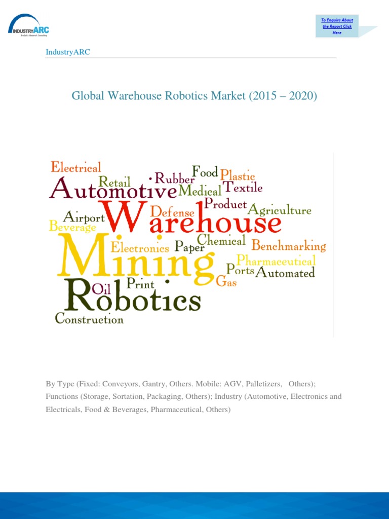 Warehouse Robotics Market Pdf Warehouse Robot