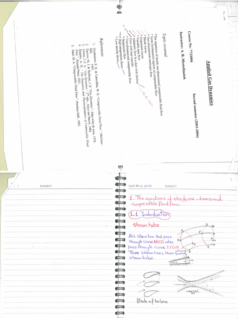 Gas Dynamics Notebook Pdf