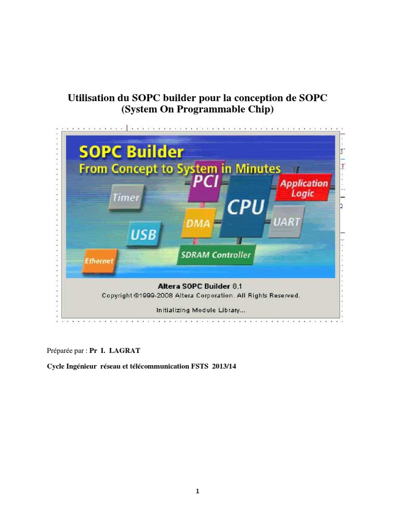 Conception SOPC avec SOPC Builder | PDF | Circuit logique programmable ...