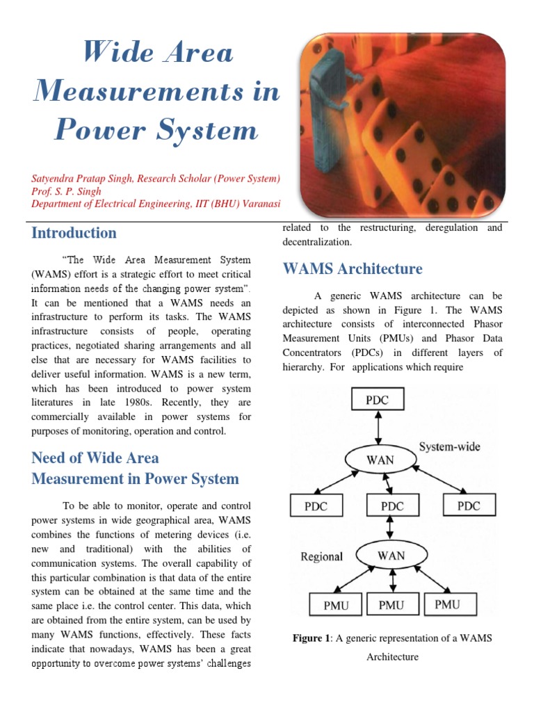 Wide Area Measurements in Power Syste1 | PDF | Electrical Engineering ...