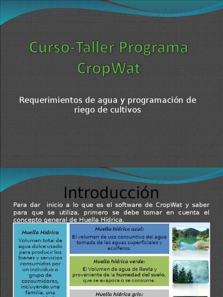 Curso-Taller Programa CropWat | PDF | Archivo de computadora ...