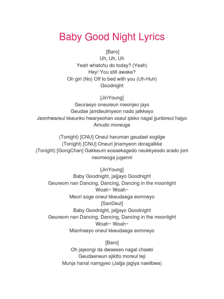 Baby Good Night | PDF