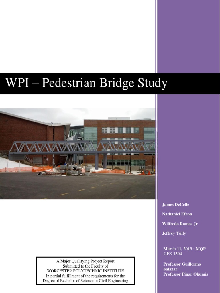 WPI - Pedestrian Bridge Study | PDF